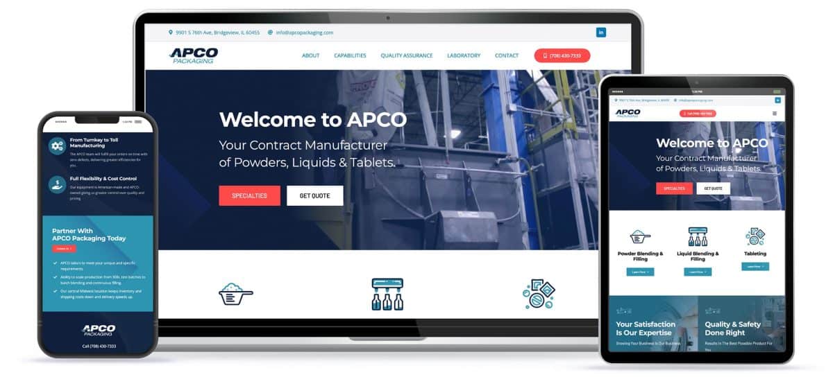 Website Development | Family-Owned Business | APCO Packaging
